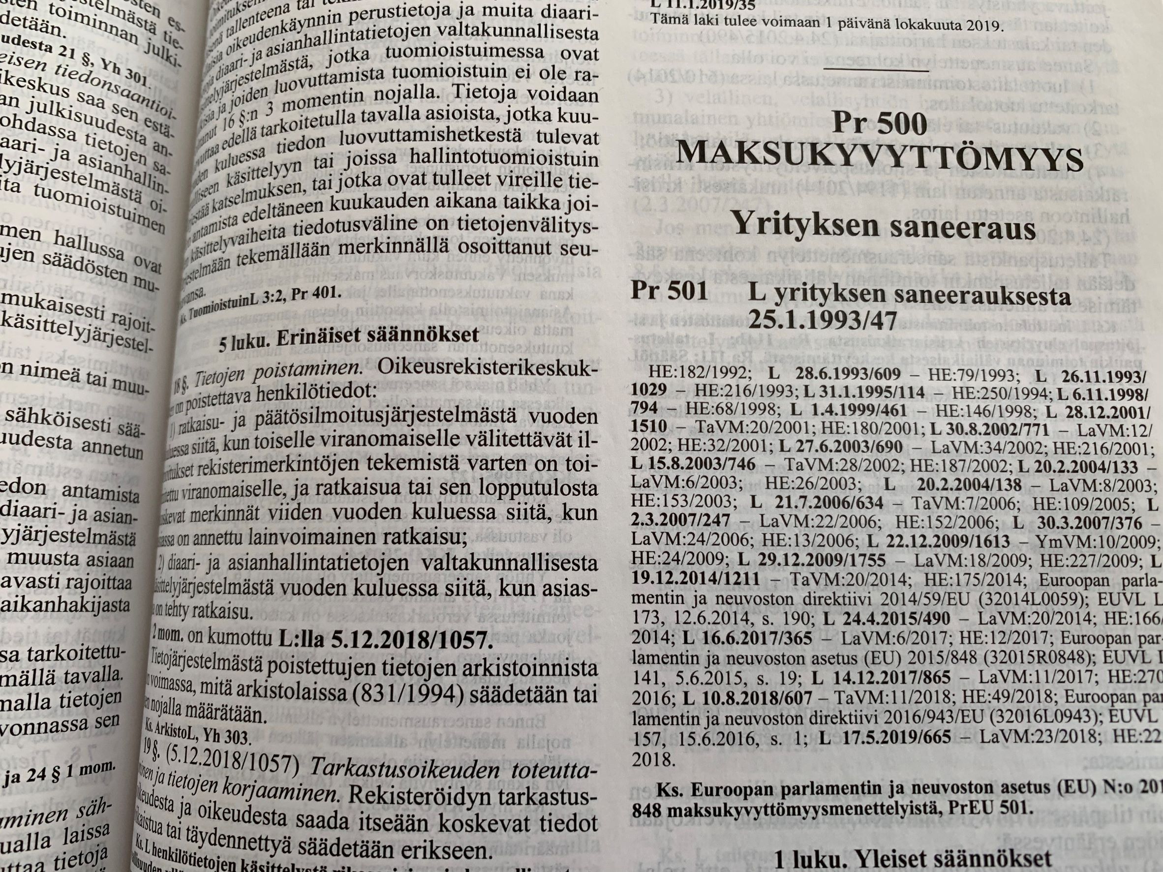 Yrityssaneeraus uudistusten kourissa | COMI